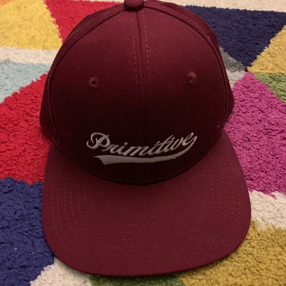 Primitive | Accessories | Primitive Maroon W White Lettering Adjustable ...